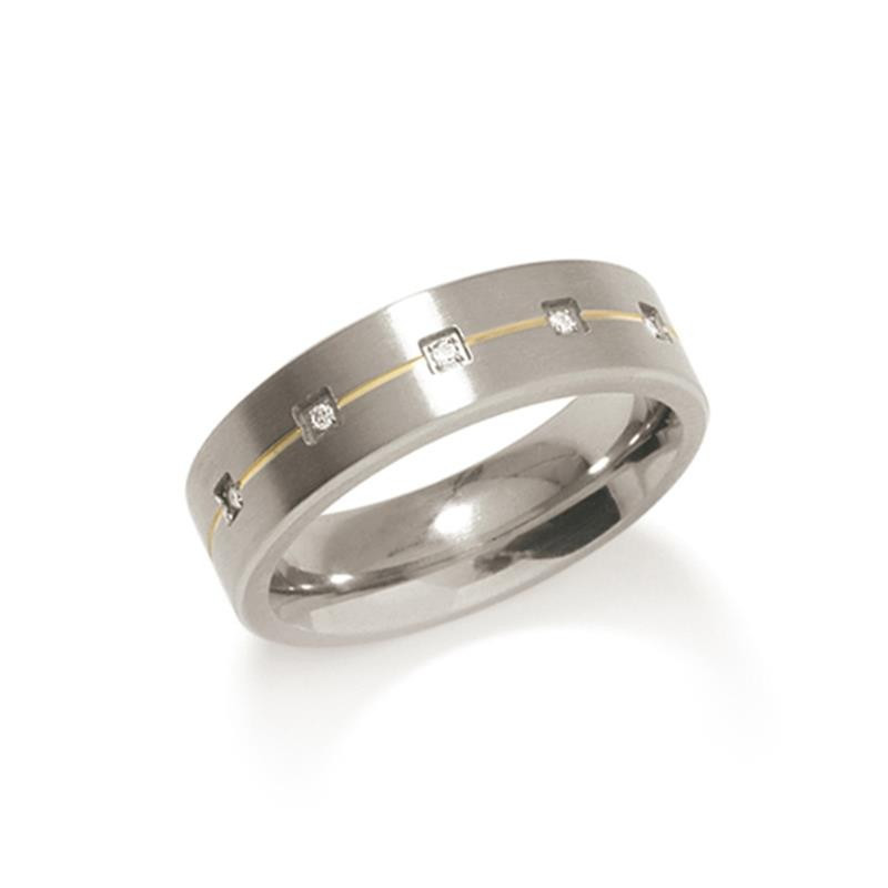 Boccia titanium ring 0101-19 diamant | Mostert Juweliers