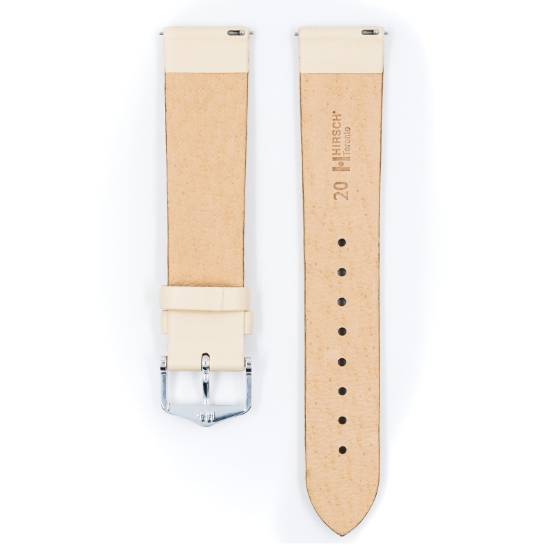 HIRSCH Toronto 03702190-1 leren horlogeband effen beige | Mostert Juweliers