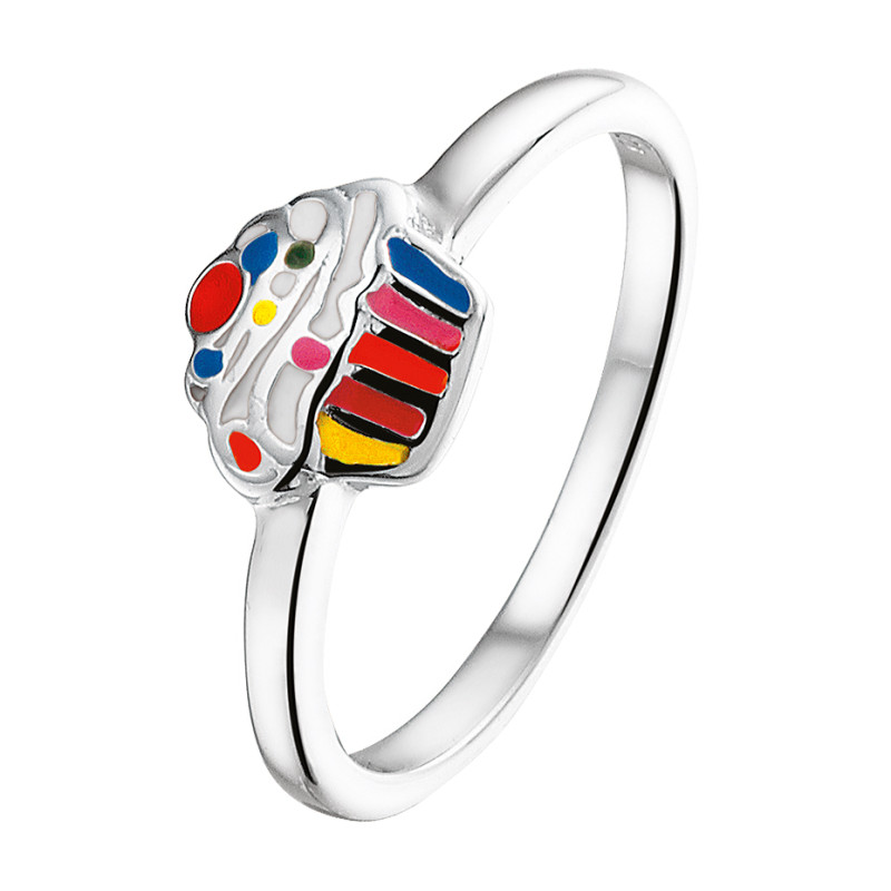 Zilveren kinder ring met cijferthema 7 mm breed | Mostert Juweliers