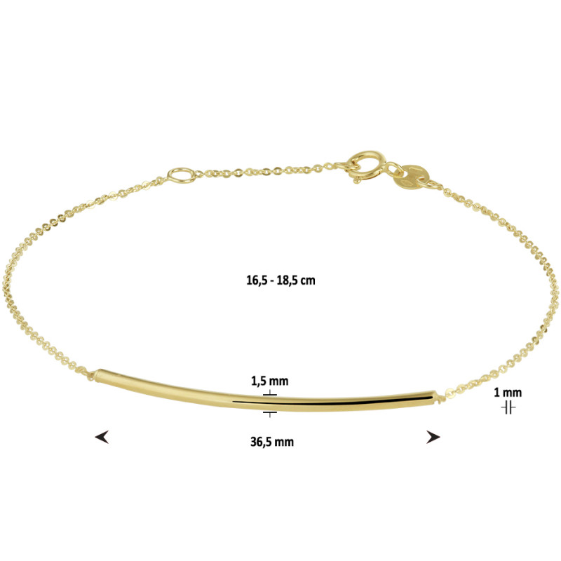 Gouden armband balkje | Mostert Juweliers