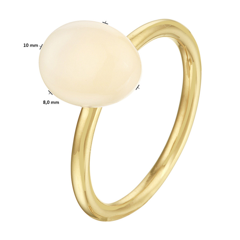 Gouden ring met edelsteen chalcedoon | Mostert Juweliers