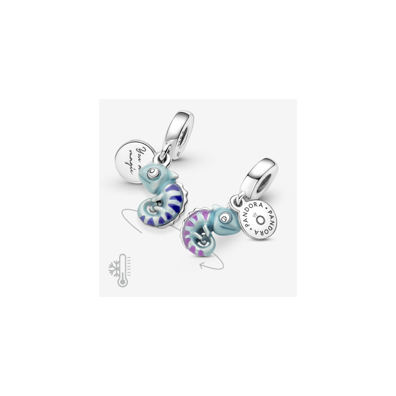Pandora Moments 791676C01 hangende bedel met kameleon en emaille ...