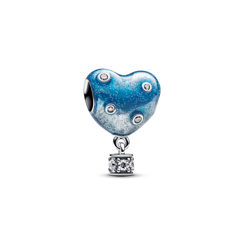 Pandora Moments 793595C01 charm met hartje, luchtballon en zirkonia ...