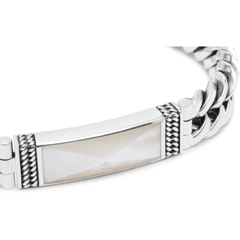 Buddha to Buddha J080WH armband Chain XS Pyramid Stone White | Mostert ...