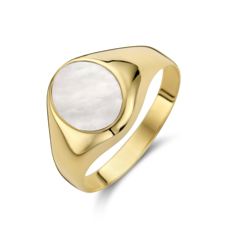 14-karaat ring met parelmoer | Mostert Juweliers