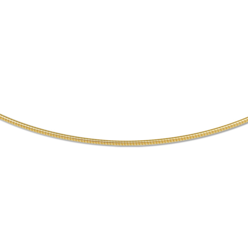 Gouden omega ketting massief zilgold 1.1 mm | Mostert Juweliers