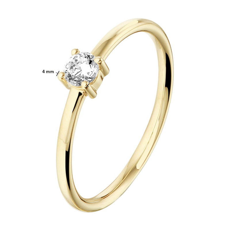 Mooie gouden ring met zirkonia | Mostert Juweliers