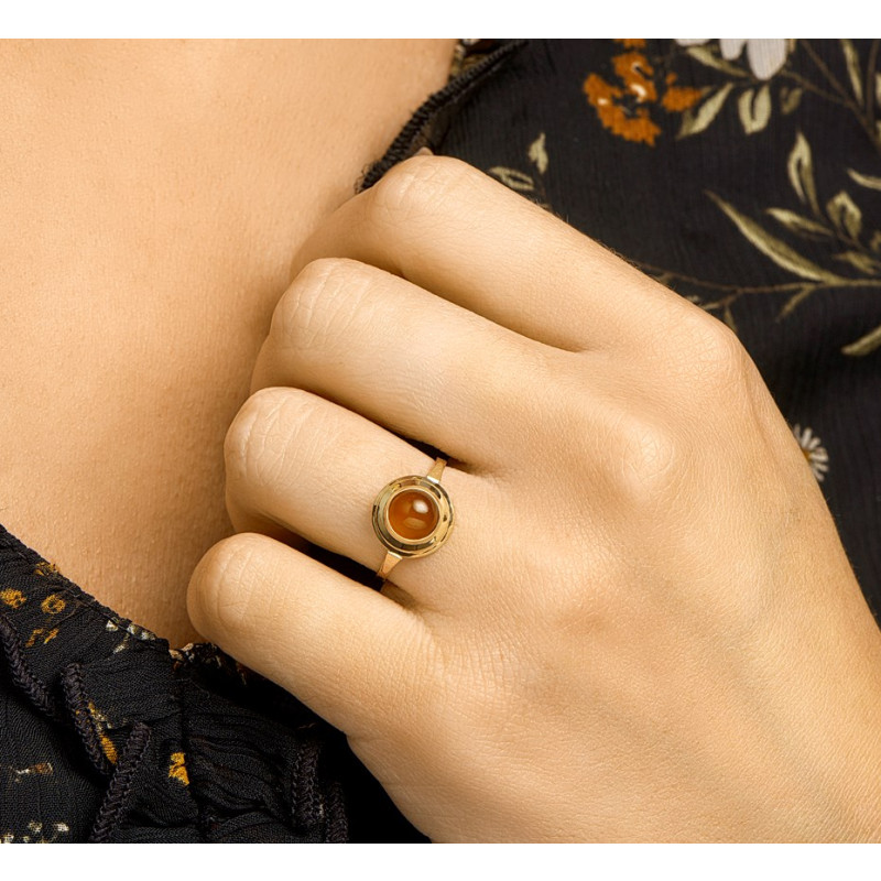Ring met edelsteen goud carneool | Mostert Juweliers