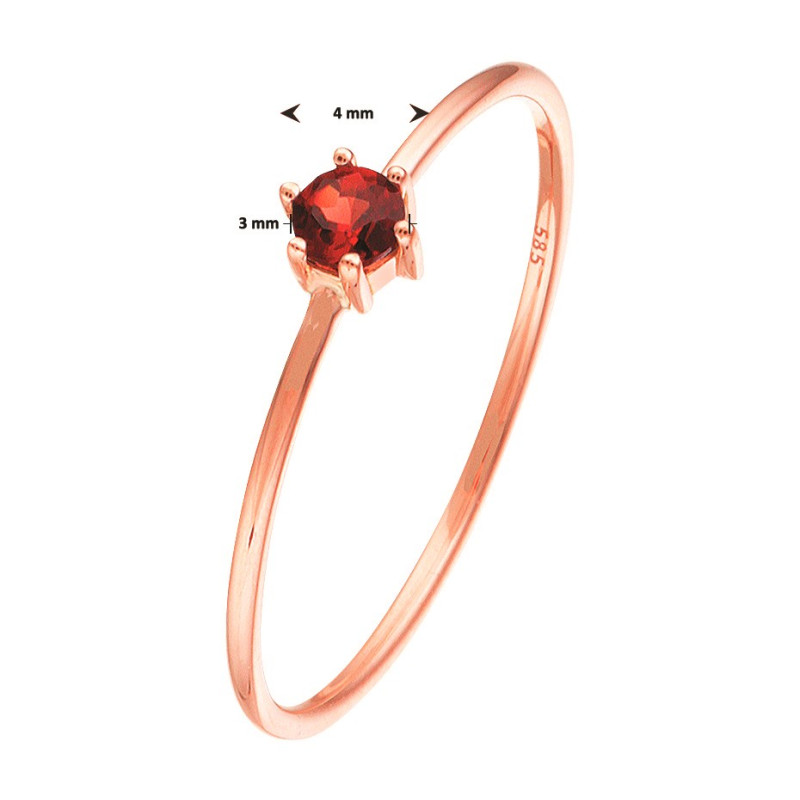 Ring met edelsteen roségoud granaat | Mostert Juweliers