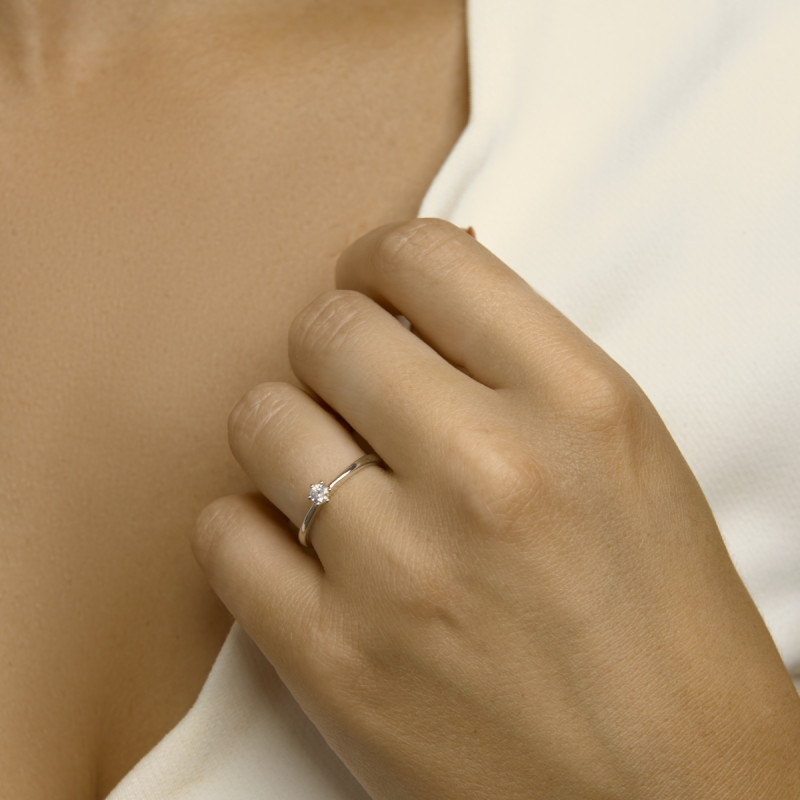 Zilveren ring met zirkoniasteen | Mostert Juweliers